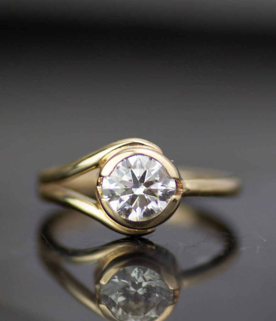 Lab-grown Diamond Minimalist Double Orbit Engagement Ring – LOLiDE