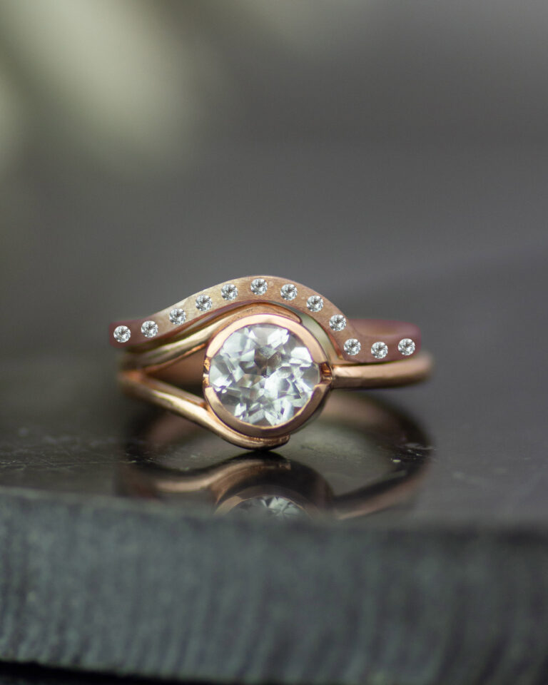 Lab-grown Diamond Minimalist Double Orbit Engagement Ring – LOLiDE