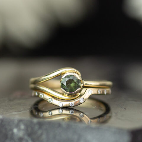 Lab-grown Diamond Minimalist Double Orbit Engagement Ring - LOLiDE